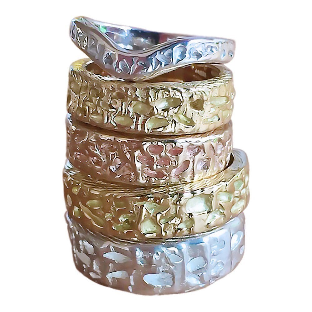 Cornish Natural Textured Silver & Gold Handmade Jewellery Cornwall ...